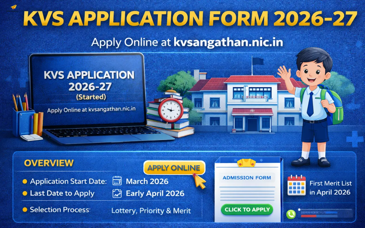 KVS Application Form 2026-27 (Apply Online), Last Date, Eligibility ...